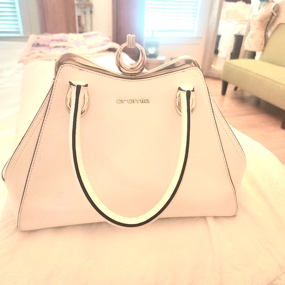 Cromia | Bags | Cromia Leather Handbag Whitegently Loved | Poshmark